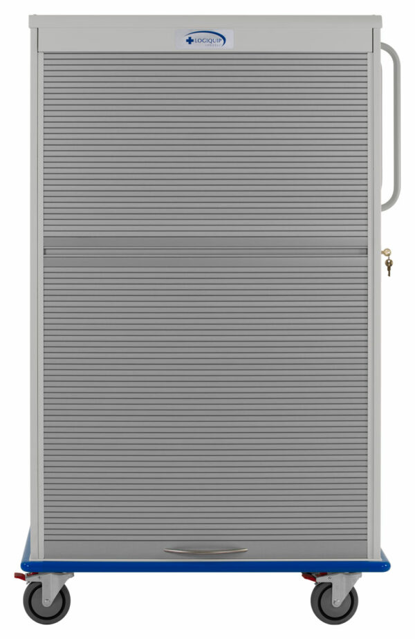 LogiCell, One Column, Double Wide, 3/4 Height Cart, Tambour Door with ...