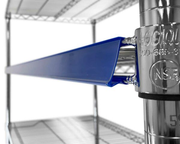 24” LQS Wire Shelf 3-Position Label Holder, Blue-(Cat.#LH24BL)