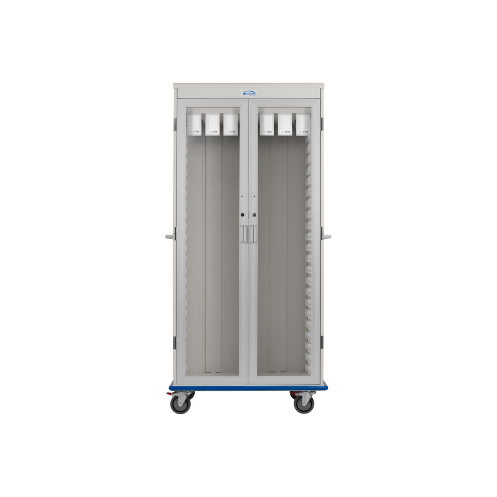 One Column, Double Wide LogiCell Catheter Cart, Tempered Glass Doors ...