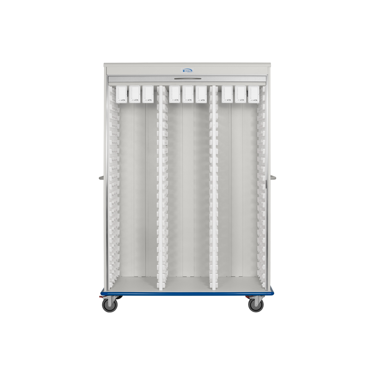 Three Column, Triple Wide LogiCell Catheter Cart with (9) Catheter ...