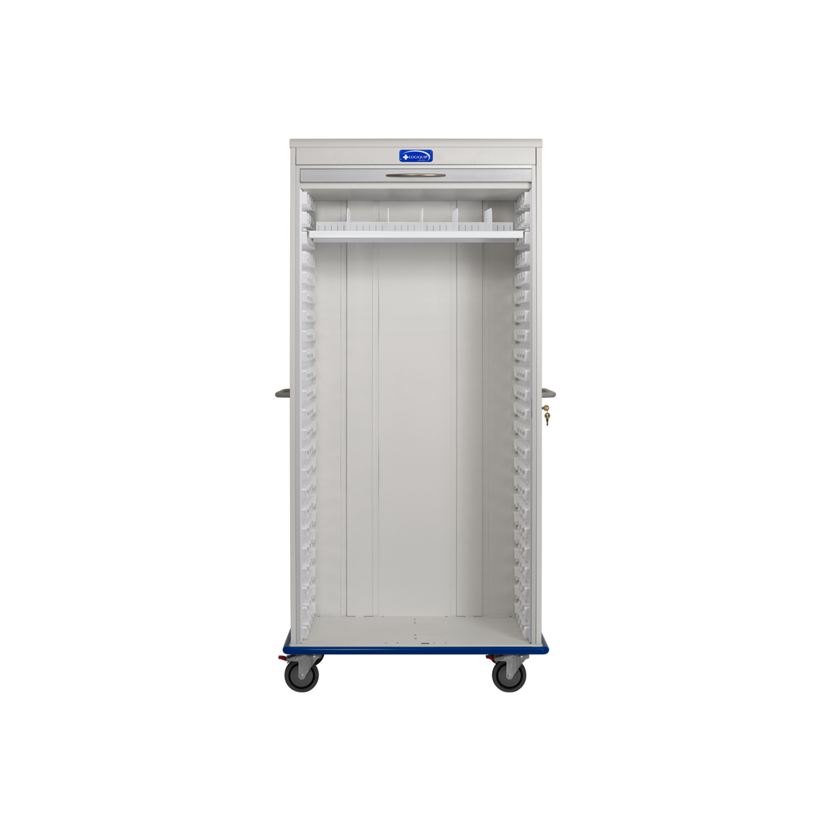 One Column, Double Wide LogiCell Catheter Cart with Catheter Box Holder ...