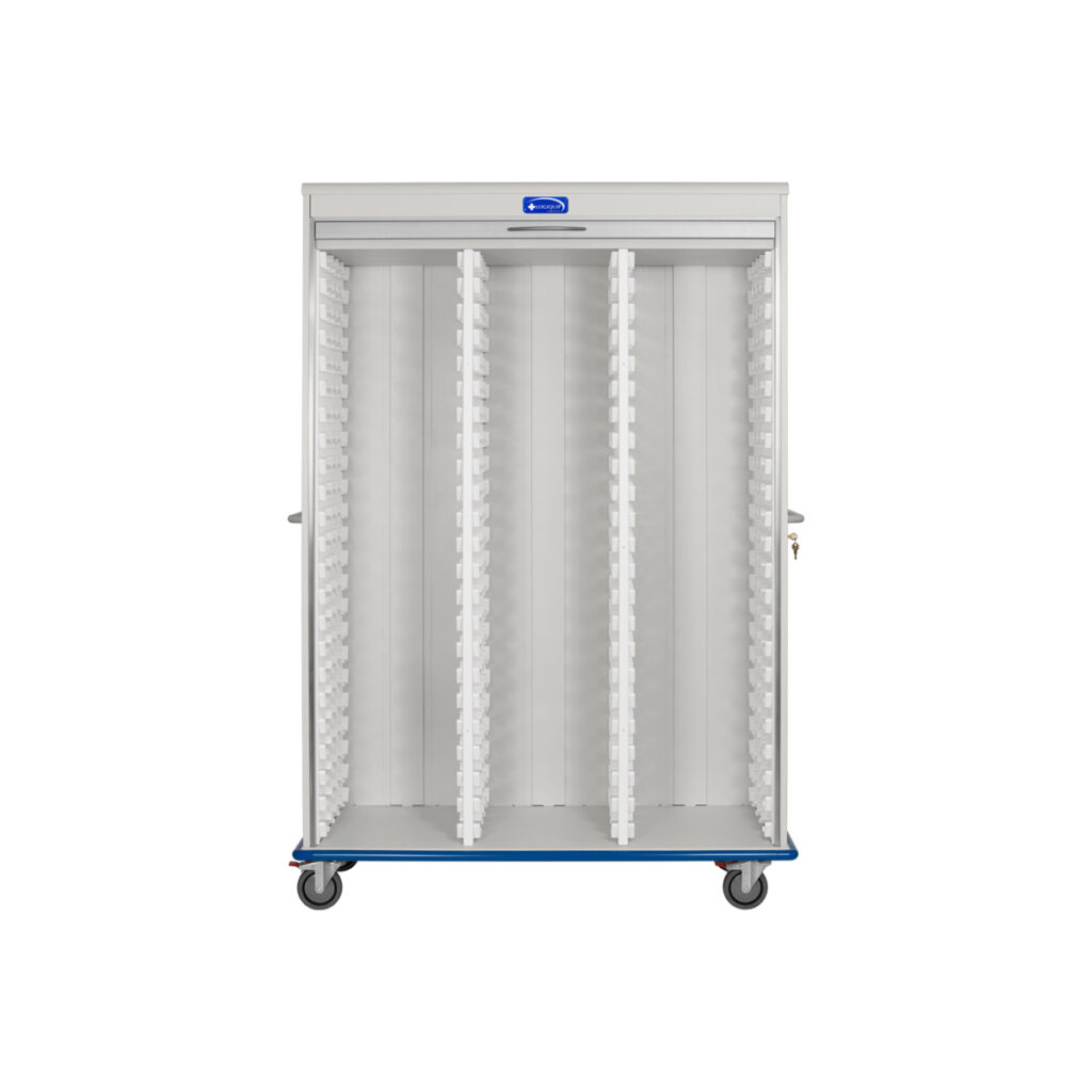 LogiCell, Three Column, Triple Wide Cart, Tambour Door with Key Lock ...
